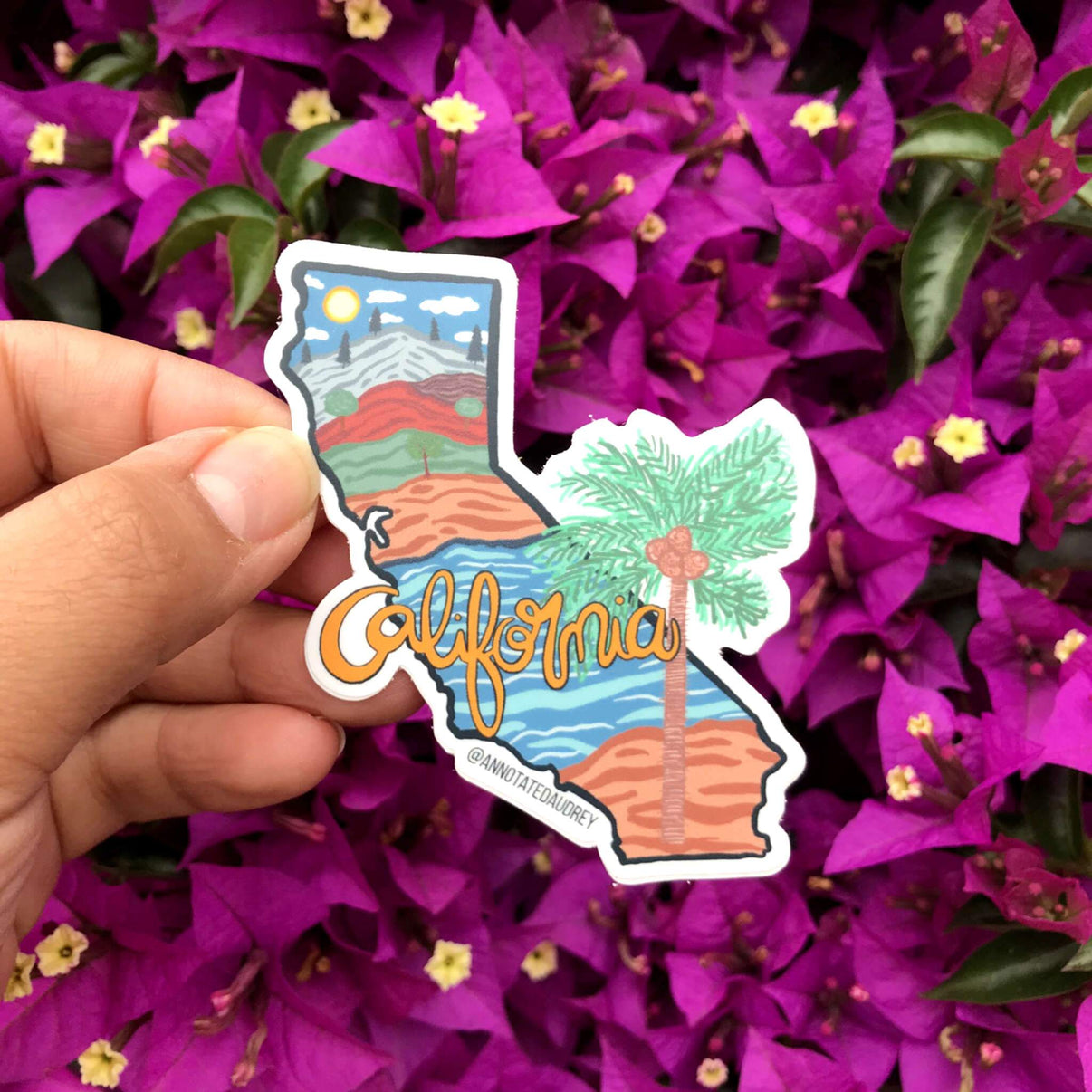 California State Shape Landscape Vinyl Waterproof Sticker – ANNOTATED ...