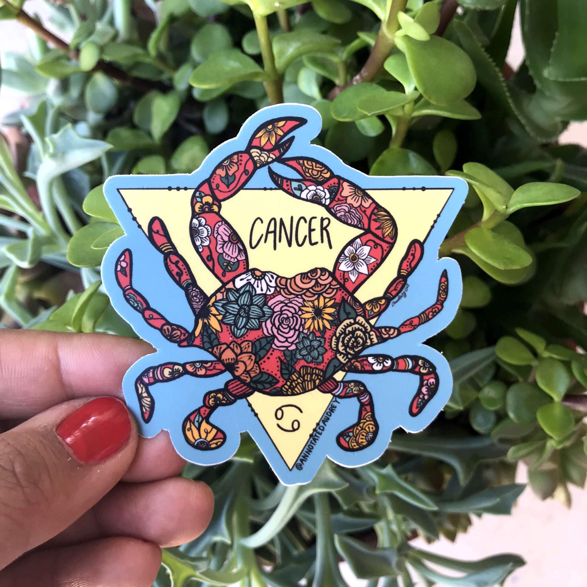 Cancer Zodiac Animal Sticker – ANNOTATED AUDREY