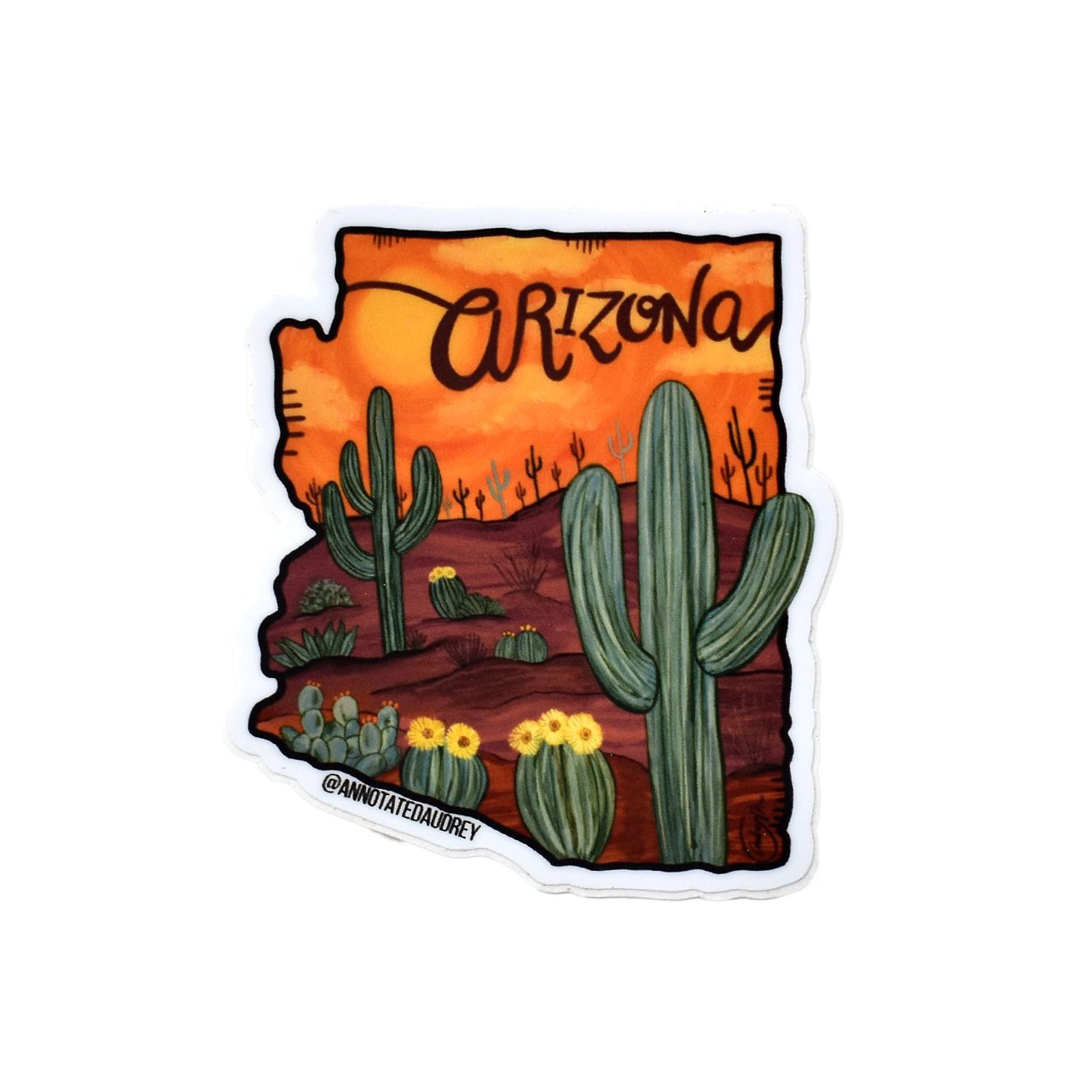Sticker Pack - "Arizona" Hand Painted Desert Themed Gift – ANNOTATED AUDREY