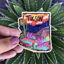 Orange Tucson Arizona State Shape Vinyl Waterproof Sticker – ANNOTATED ...