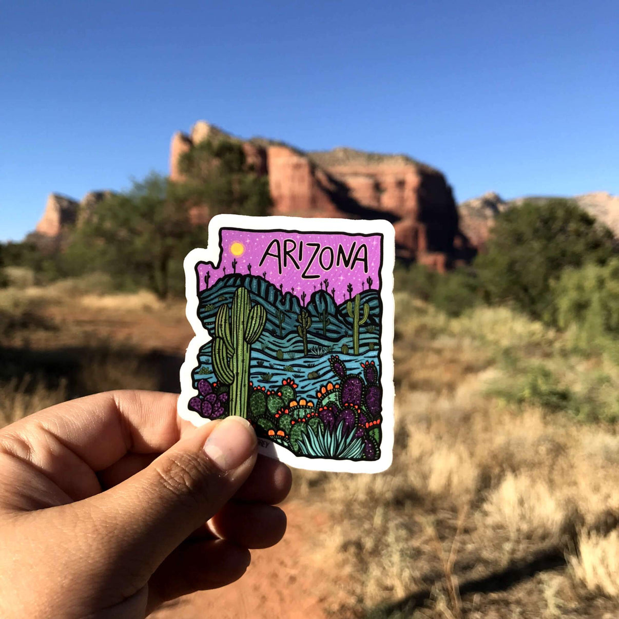 Purple Arizona State Shape Vinyl Waterproof Sticker – ANNOTATED AUDREY