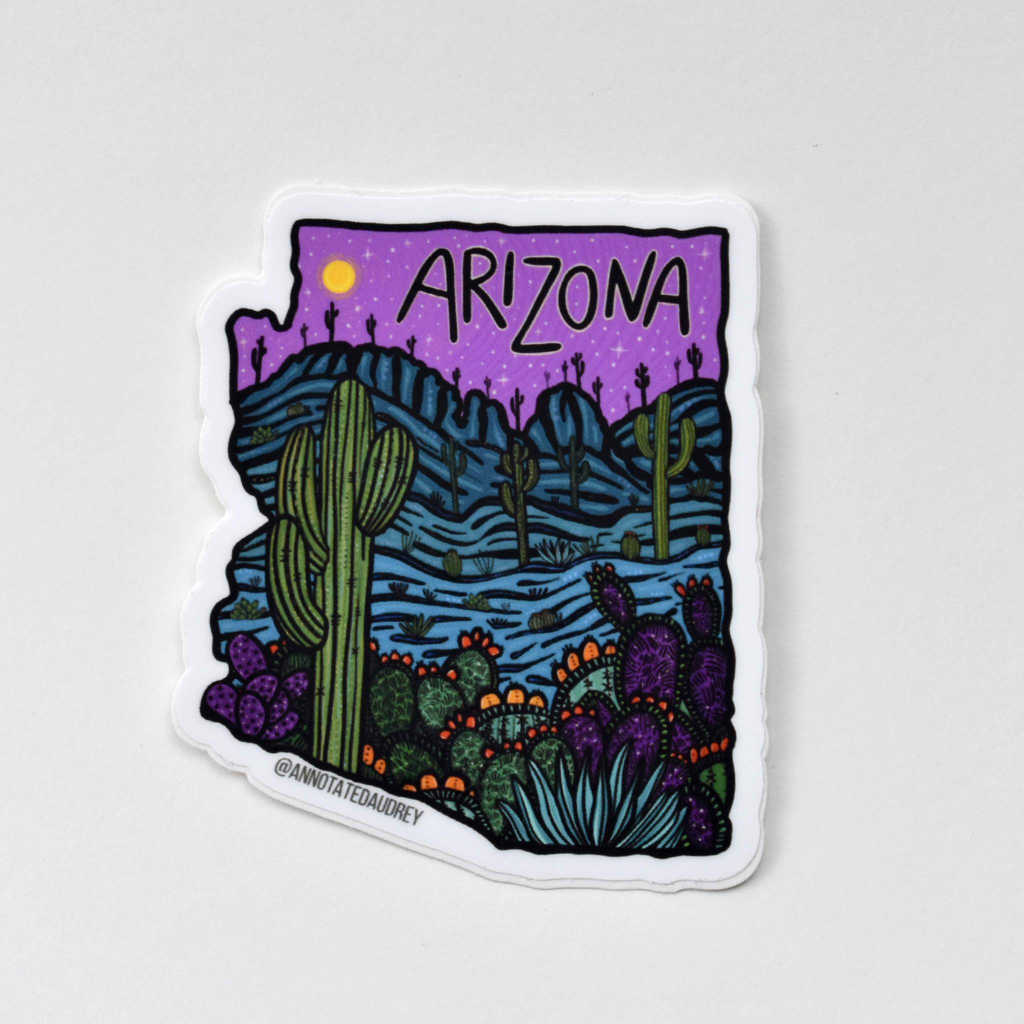 Purple Arizona State Shape Vinyl Waterproof Sticker – ANNOTATED AUDREY
