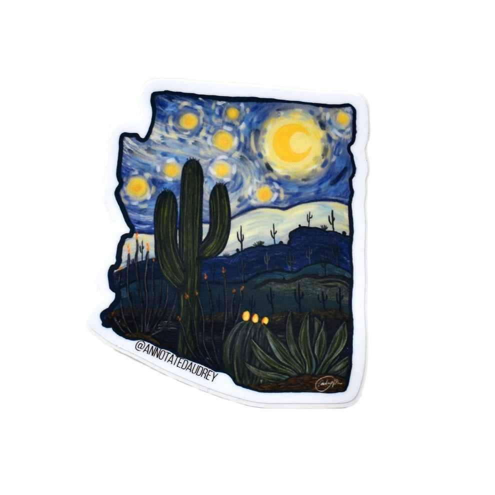 Sticker Pack - "Arizona" Hand Painted Desert Themed Gift – ANNOTATED AUDREY