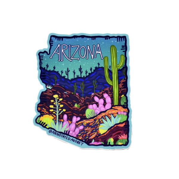 Sticker Pack - "Arizona" Hand Painted Desert Themed Gift – ANNOTATED AUDREY
